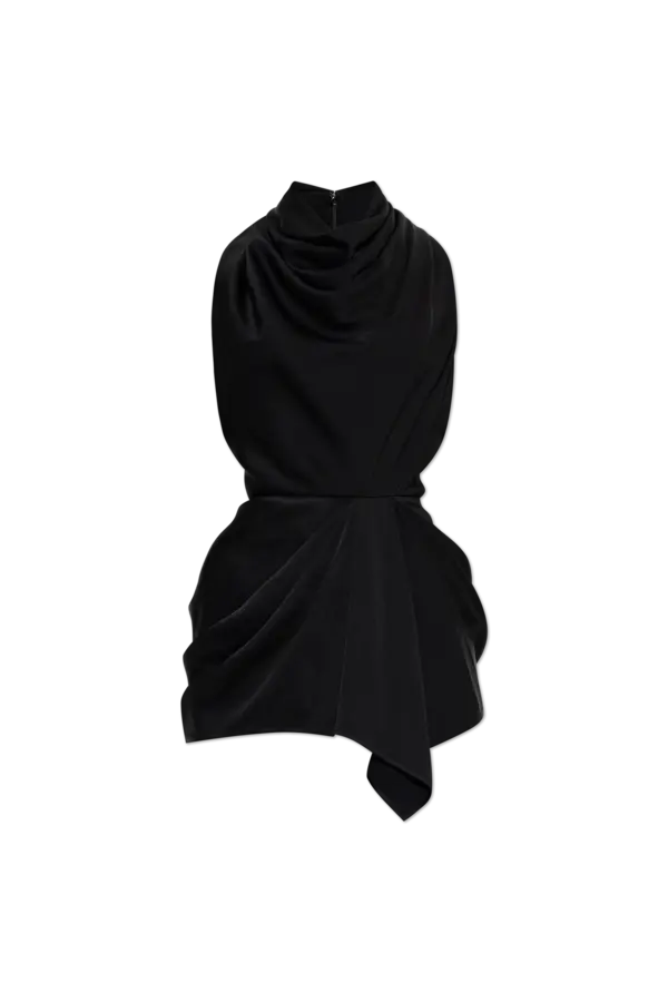 Givenchy Asymmetrical Draped Top - Black