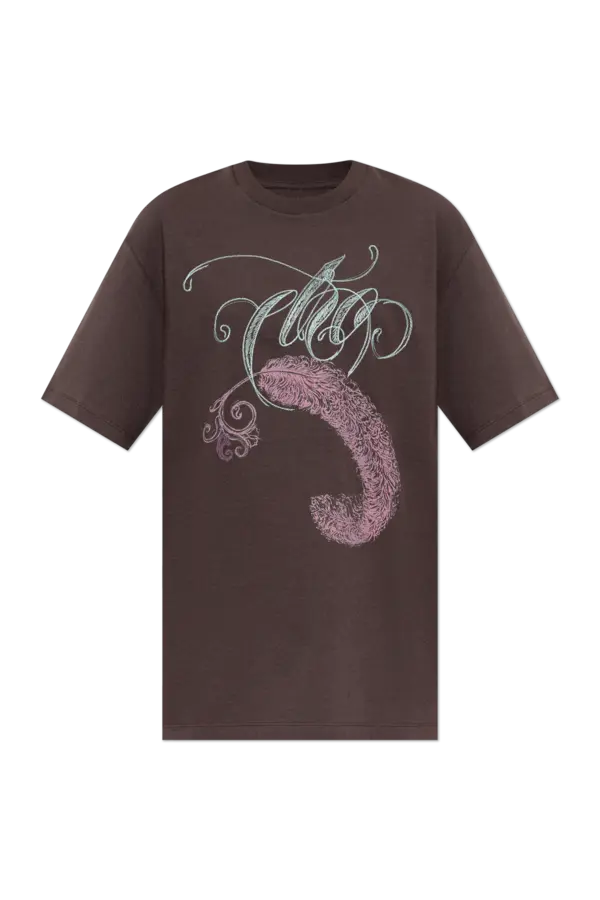 Etro Cotton T-shirt With Print - Brown