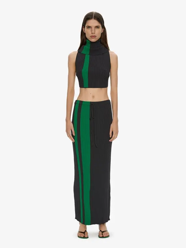 Christopher Esber Mach Stripe Turtleneck Crop