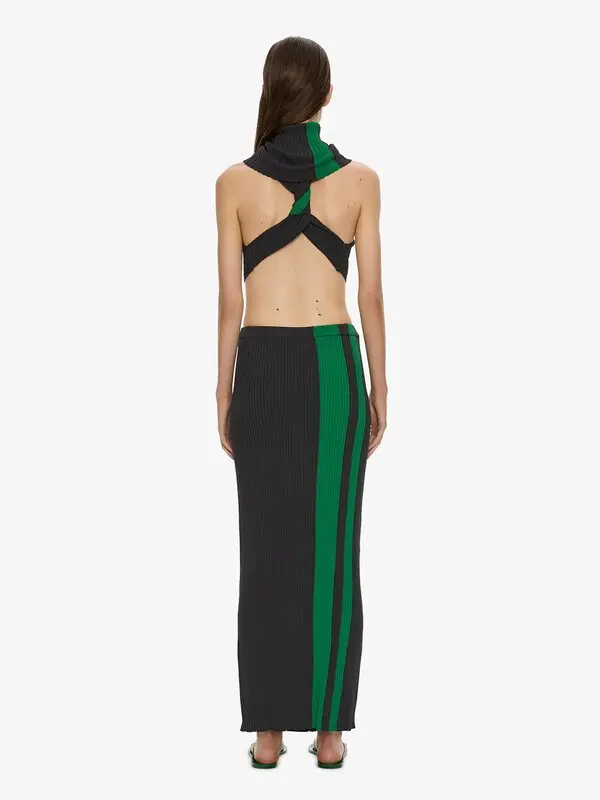 Christopher Esber Mach Stripe Turtleneck Crop