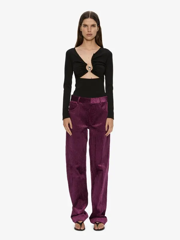 Christopher Esber Diverge Droplet Long Sleeve Top - Black