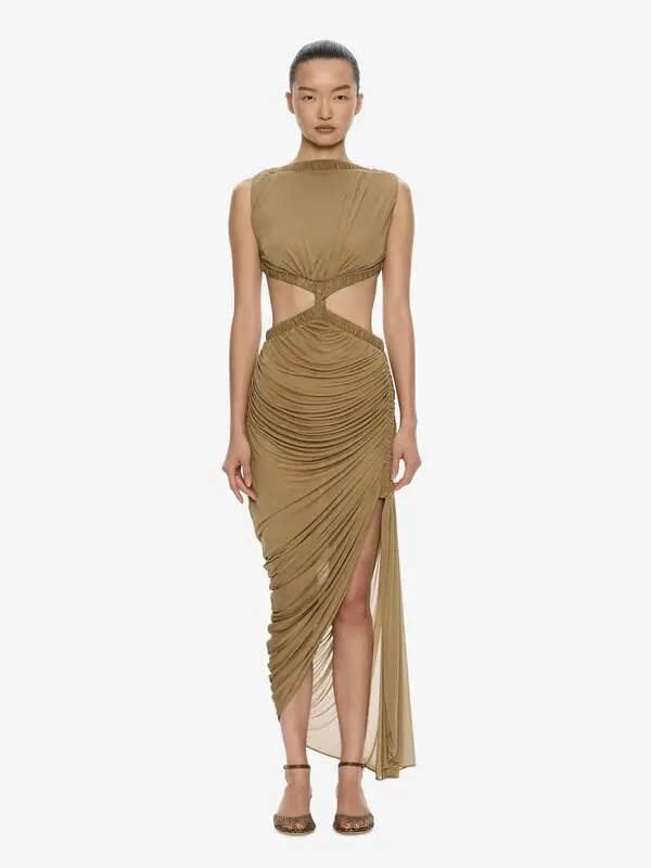 Christopher Esber Theia Separation Dress - Khaki
