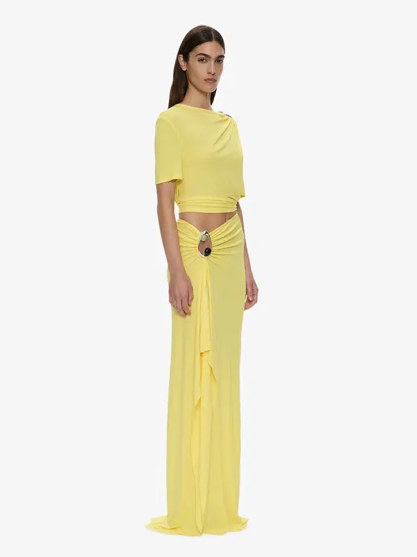 Christopher Esber Orica Crystal Cascade Jersey Skirt