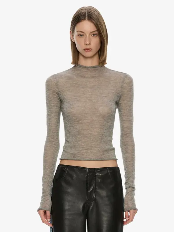 Christopher Esber Lenny Cashmere Long Sleeve Knit Top