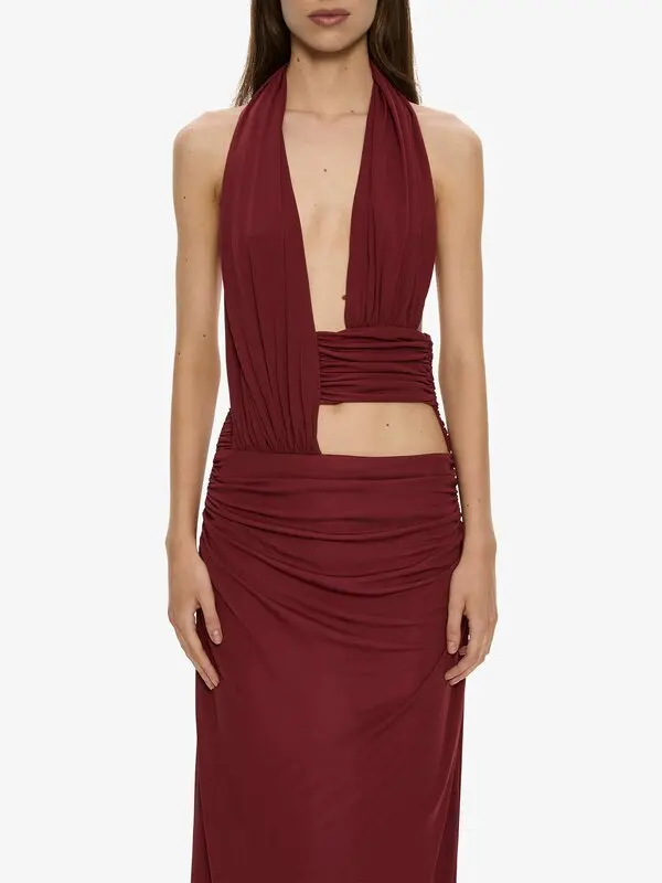 Christopher Esber Draped Cummerbund Jersey Dress