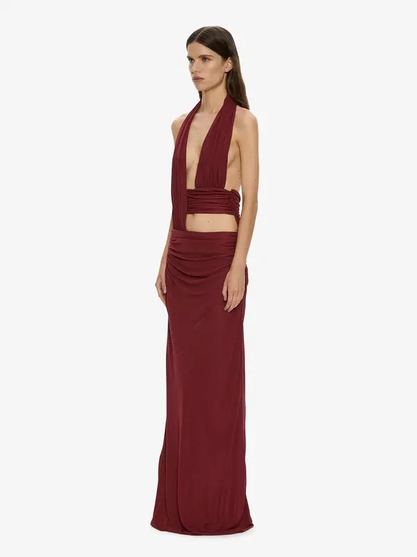Christopher Esber Draped Cummerbund Jersey Dress