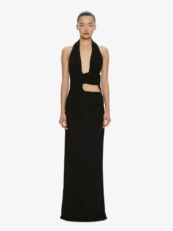 Christopher Esber Draped Cummerbund Jersey Dress