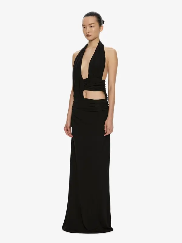 Christopher Esber Draped Cummerbund Jersey Dress