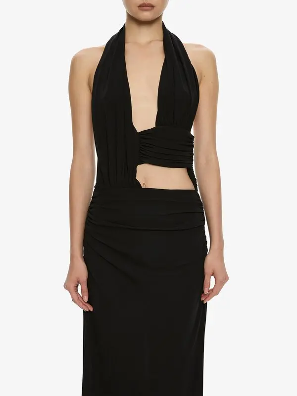 Christopher Esber Draped Cummerbund Jersey Dress