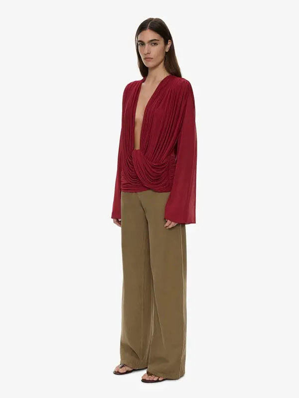 Christopher Esber Ripple Drape Long Sleeve Top
