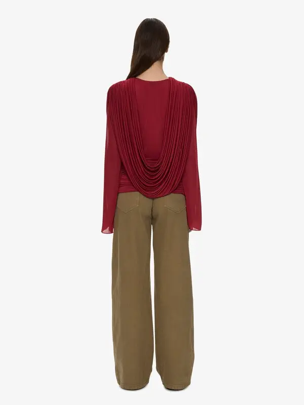Christopher Esber Ripple Drape Long Sleeve Top