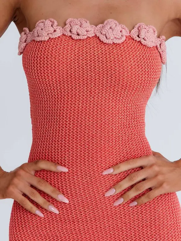 OUTCAST Eliosa Mini Dress Coral