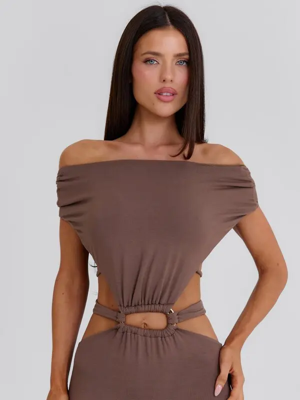 OUTCAST Bibiana Capri Jumpsuit - Brown
