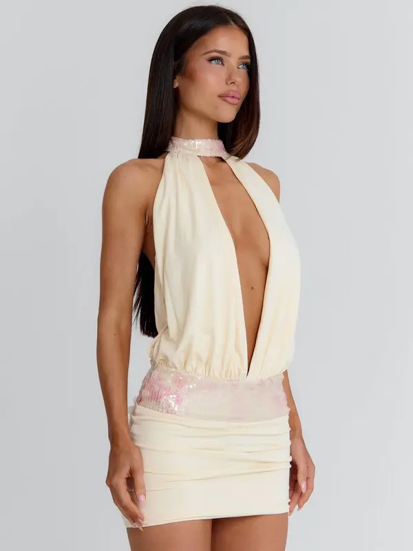OUTCAST Milanian Mini Dress Cream