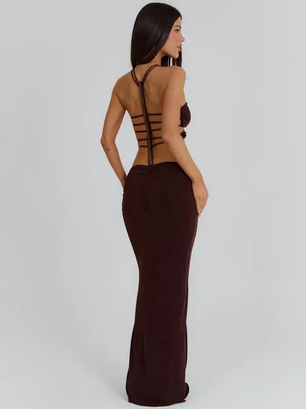 OUTCAST Rachana Maxi Dress Chocolate