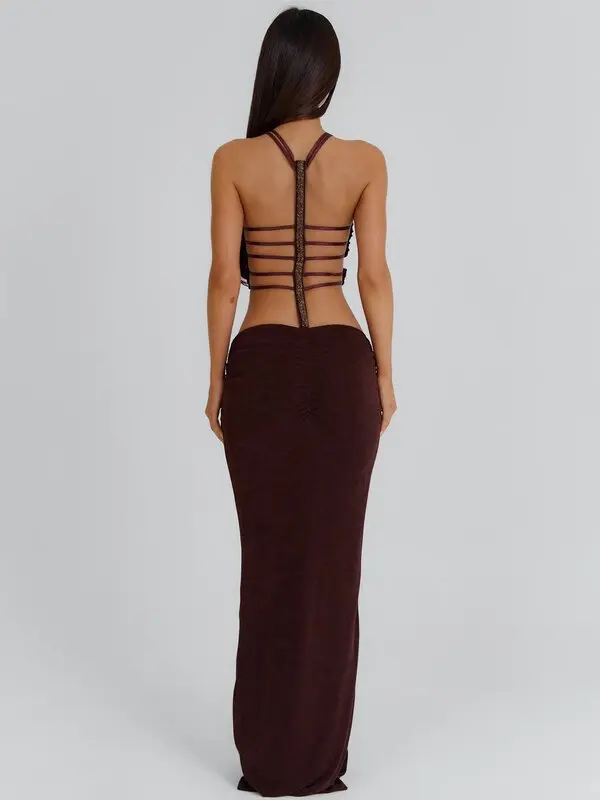 OUTCAST Rachana Maxi Dress Chocolate