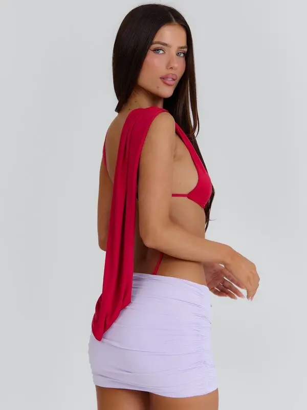 OUTCAST Kacey Mini Dress Red Lilac