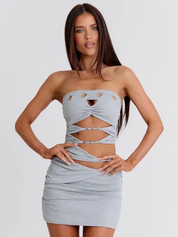 OUTCAST Haisley Mini Dress Grey