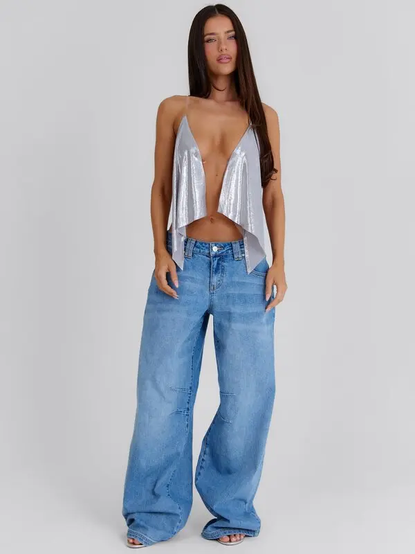 OUTCAST Ora Crop Top - Silver