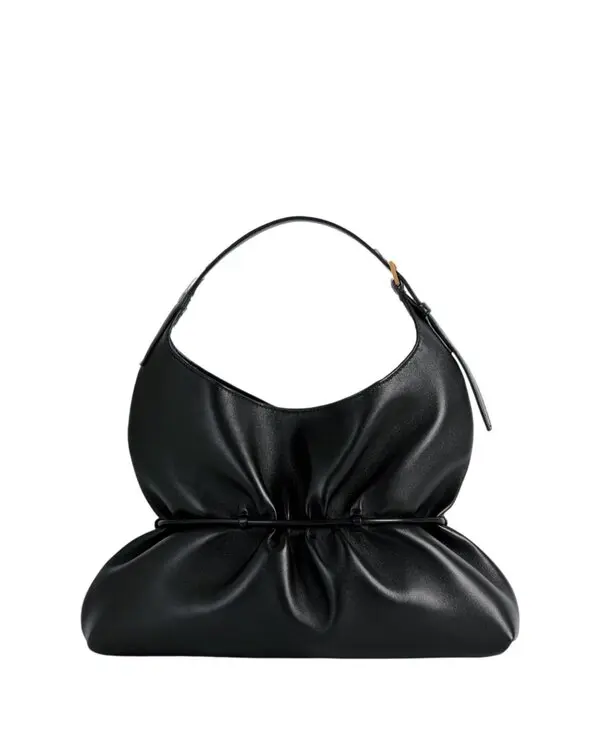 Balmain Sphynx Medium Bag In Smooth Leather - Black