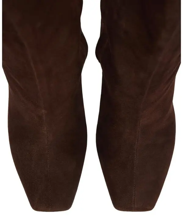 Balmain Wedge Ankle Boots In Suede