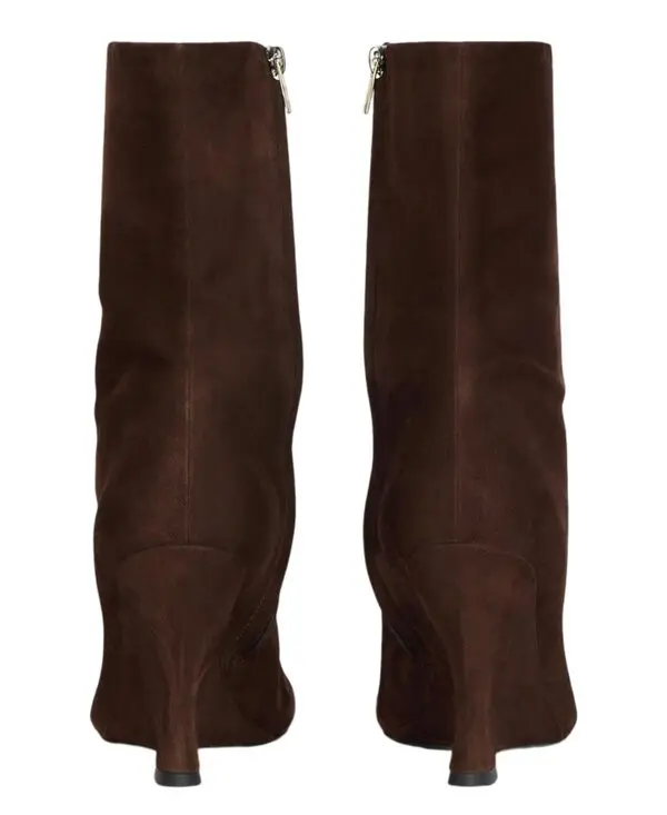 Balmain Wedge Ankle Boots In Suede