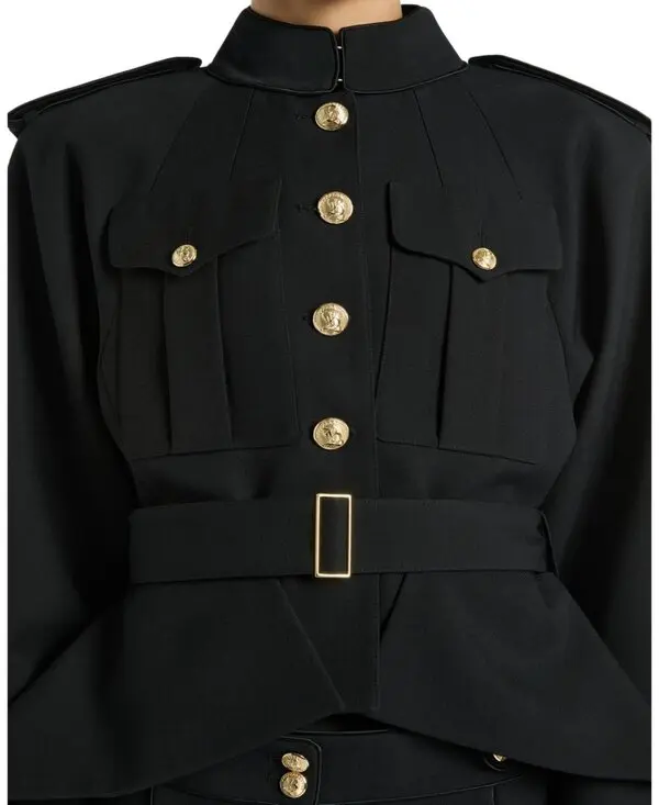 Balmain Wool Peplum Jacket