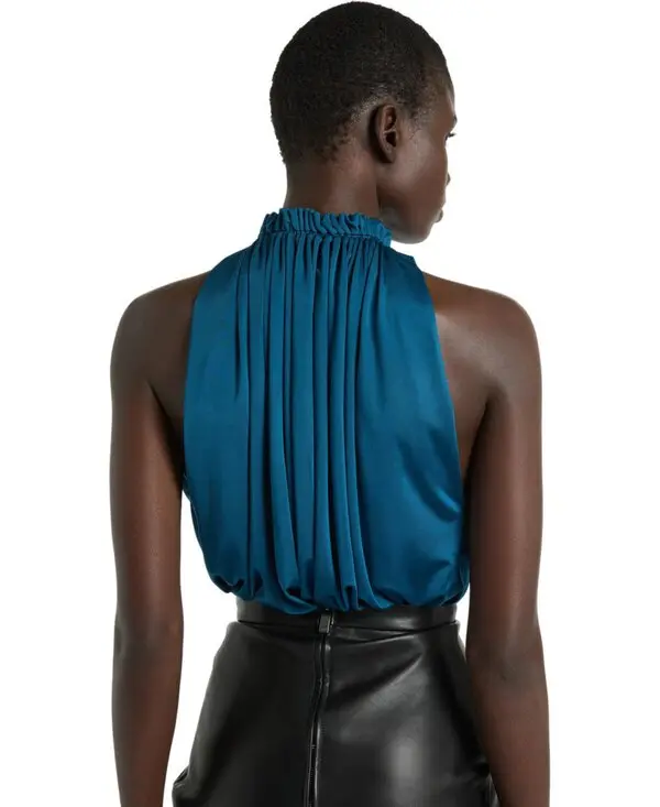 Balmain Pleated Flowing Jersey Top