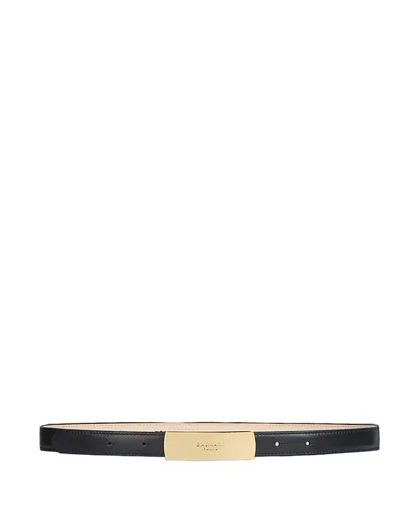 Balmain Smooth Leather Belt - Black