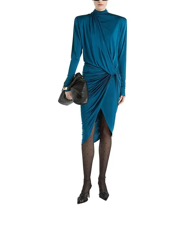 Balmain Draped Flowing Jersey Dress