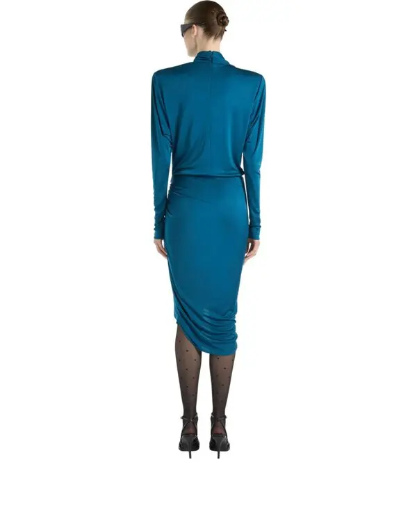 Balmain Draped Flowing Jersey Dress