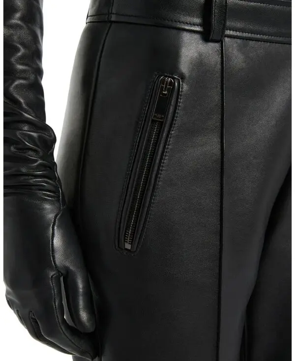 Balmain Lambskin Trousers With Stirrup
