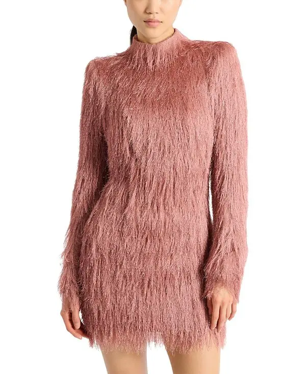 Balmain Fringe Bodycon Dress - Pink