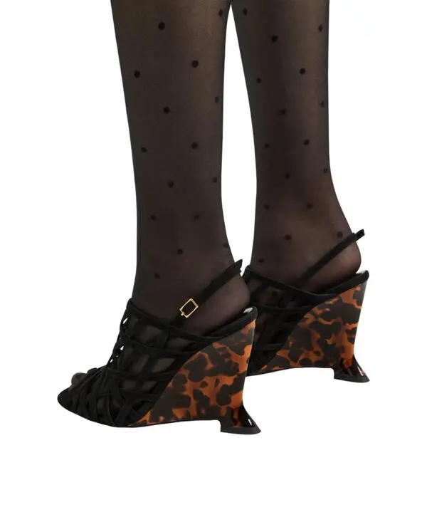 Balmain Wedge Cage Sandals