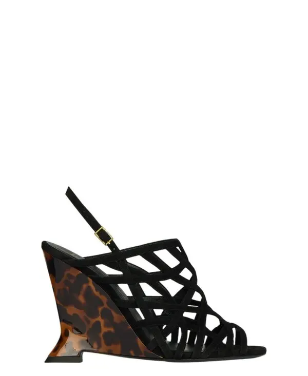 Balmain Wedge Cage Sandals
