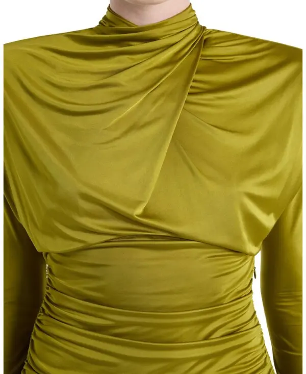 Balmain Draped Flowing Jersey Dress