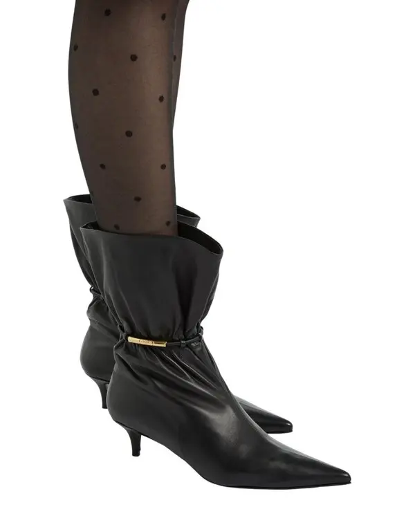 Balmain Sphynx Smooth Leather Ankle Boots