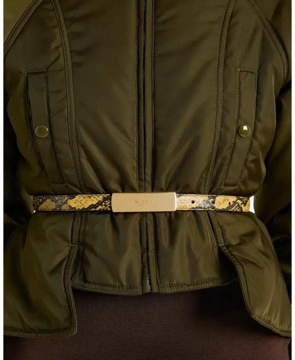 Balmain Belt In Python-effect Leather
