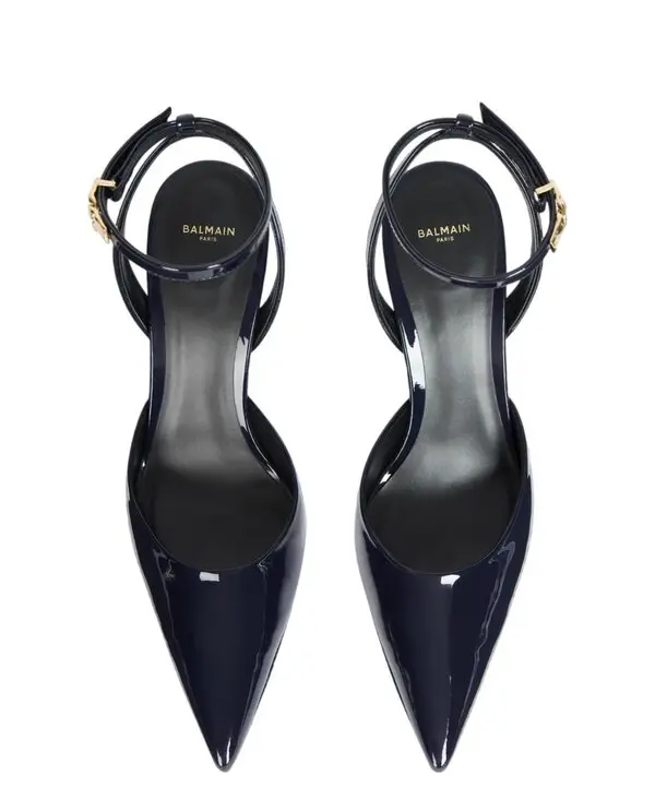 Balmain Patent Leather Strappy Courts