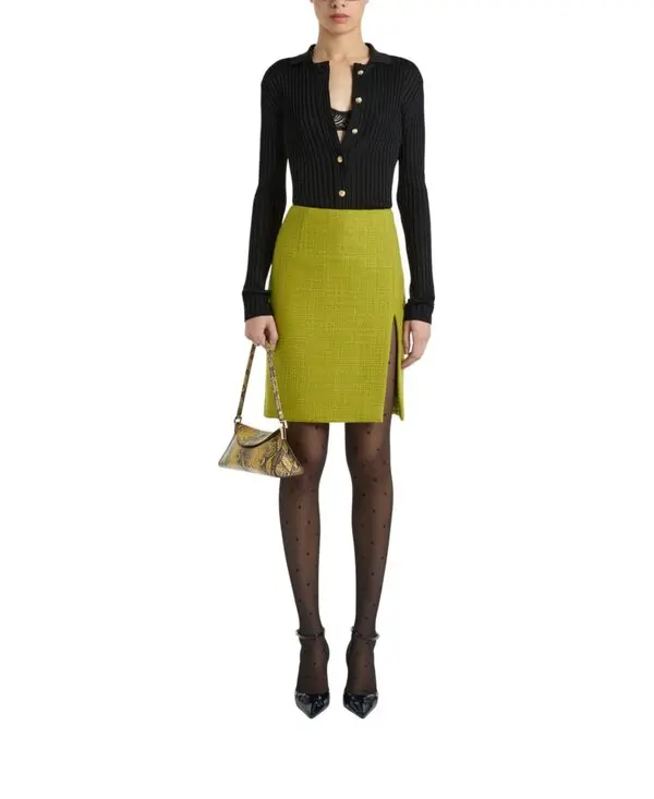Balmain Buttoned Ribbed Knit Cardigan