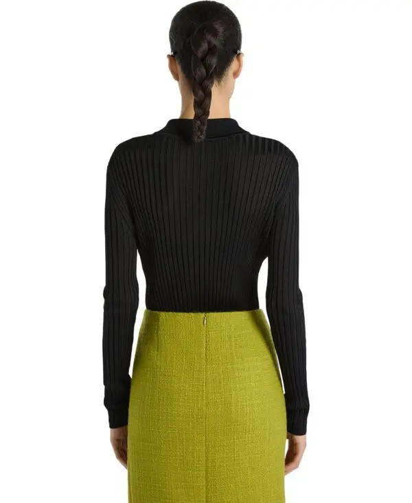 Balmain Buttoned Ribbed Knit Cardigan