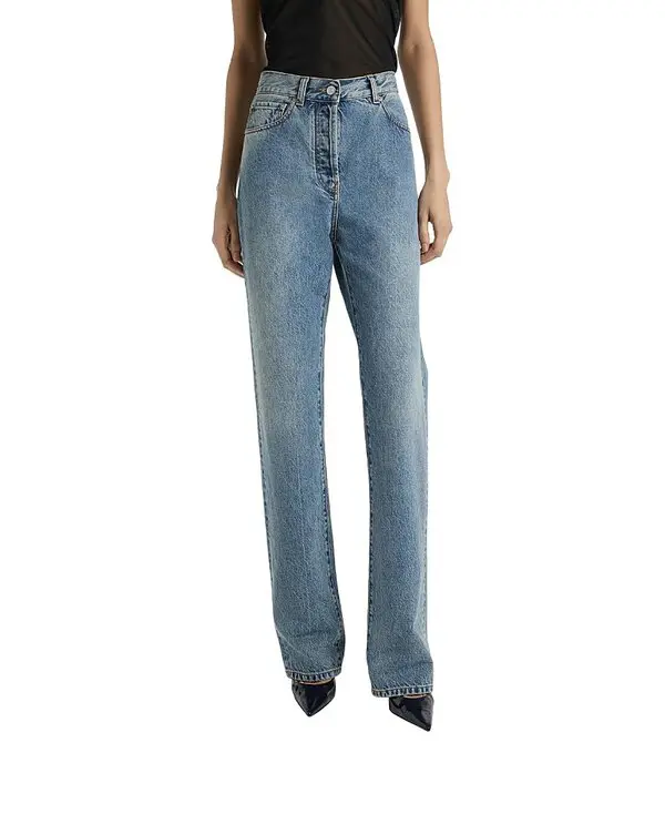 Balmain Straight-leg Faded Denim Jeans - Blue