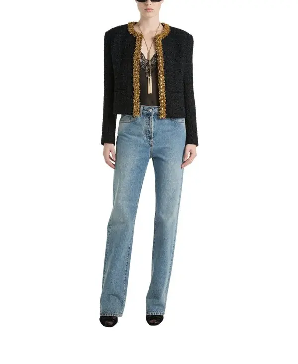 Balmain Straight-leg Faded Denim Jeans