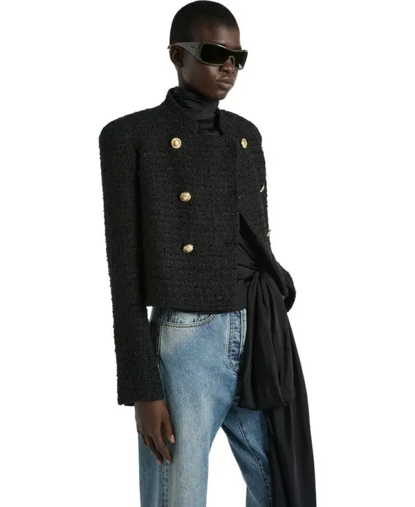 Balmain Tweed Officer Jacket