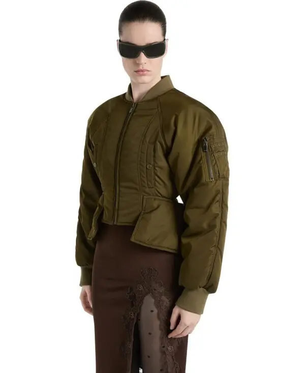 Balmain Nylon Peplum Jacket