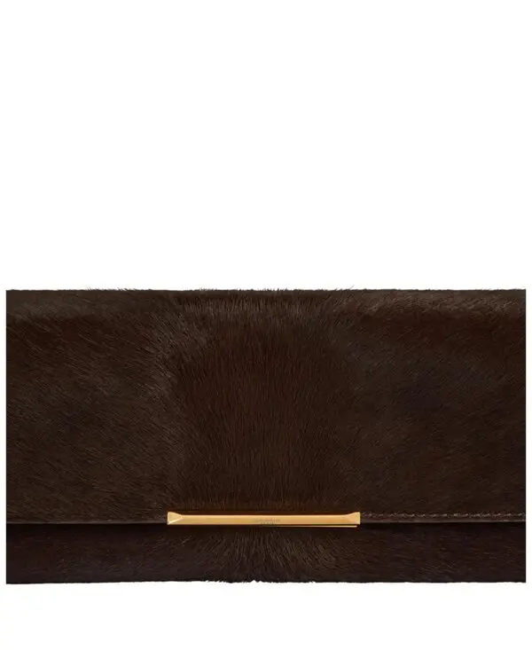 Balmain Long Clutch Bag In Pony-effect Leather