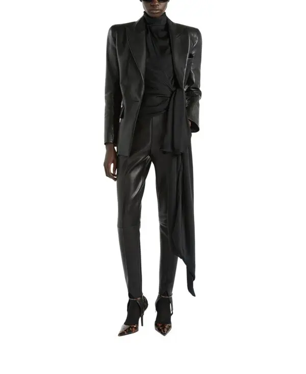 Balmain Structured-shoulder Lambskin Jacket