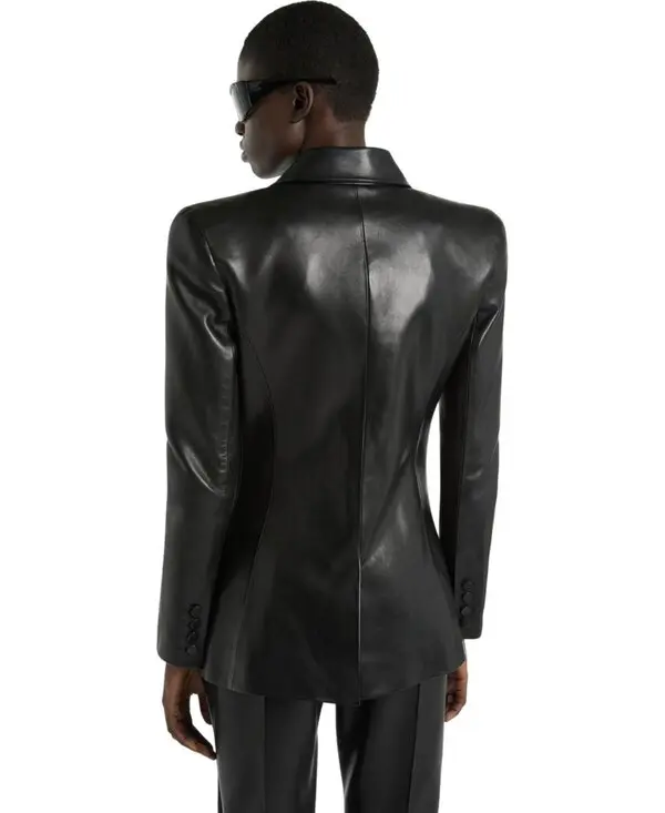 Balmain Structured-shoulder Lambskin Jacket