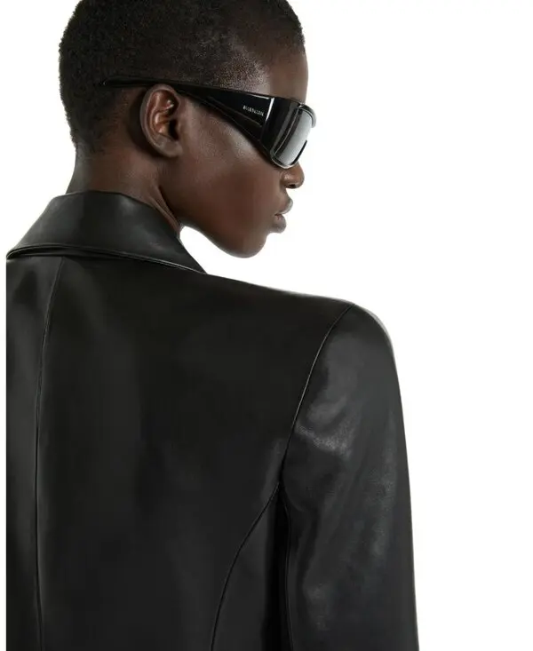 Balmain Structured-shoulder Lambskin Jacket