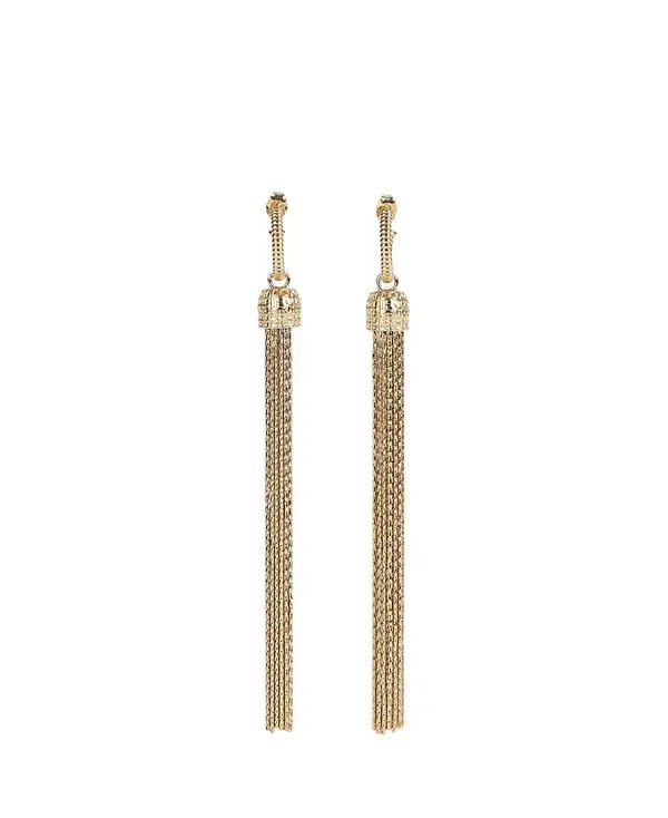 Balmain Brass Tassel Drop Earrings - Gold